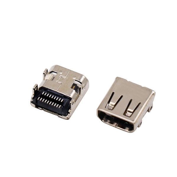 Quality Gold Plated Micro HDMI Cable Connectors 19 pin DIP+SMT d type female connector for sale