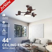 Quality 44 Inch AC Motor Modern Dimmable LED Ceiling Fan ABS Plastic Blades for sale
