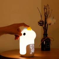 Quality USB Charging Table Lamp Kids Silicone Nightlight Unicorn Alarm Clock Children's for sale