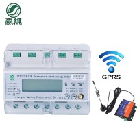 Quality 1kg 4 Wires Din Rail 3 Phase Energy Meter Wireless Wifi Lorawan Electricity 55C for sale