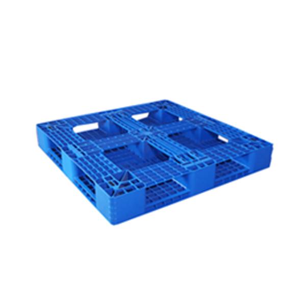 Quality Warehouse 4 Way Plastic Pallet 1200 X 1000 PE Single Side Stacking for sale