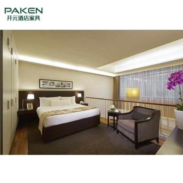 Quality Interior Modern Wood Panel Hotel Bedroom Furniture Sets for sale