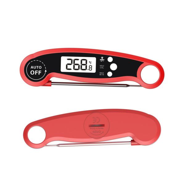Quality Meat Recalibratable Digital Thermometer Long Probe Foldable SS304 for sale