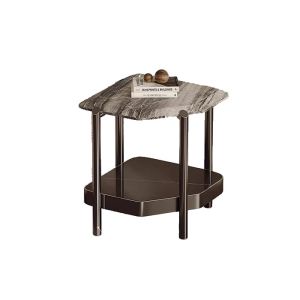 Quality Room Metal Marble Side Table Hotel Metal And Marble End Table for sale