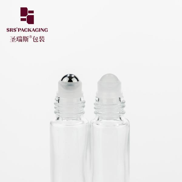 Quality thick wall classic transparent glass perfume roll on bottle 10 ml for sale