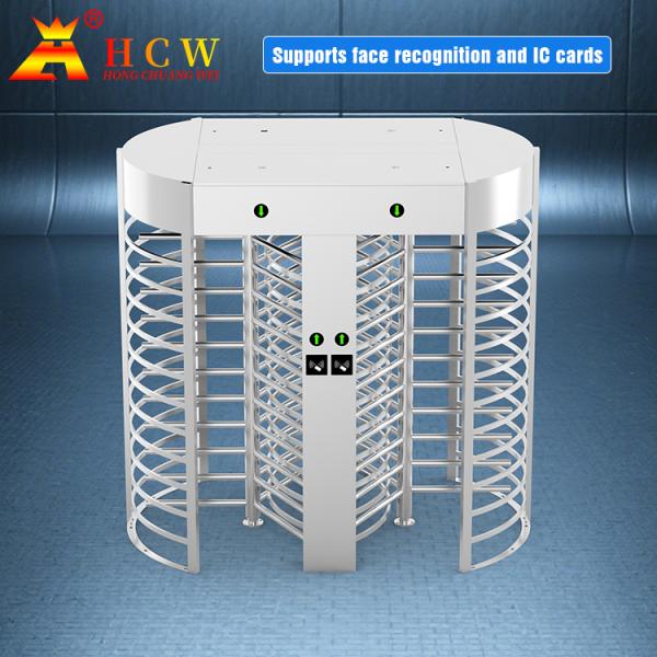 Quality Double Magnetic Full Height Turnstile Gate Biometric Face Recognition RS485 for sale