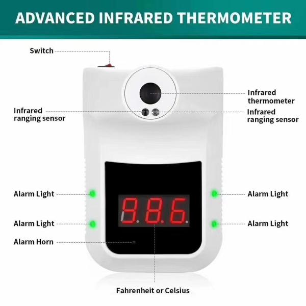 Quality 1-1.5m Face Recognition Infrared Thermometer IR Non Contact Thermal Scanner for sale
