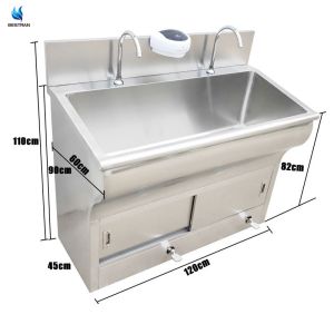 Quality Foot Operated Hospital Scrub Sink Medical For Patient Care Clinical Washbasin for sale