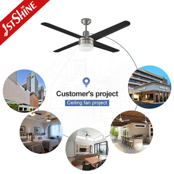 Quality SAA 52in 110V Modern LED Ceiling Fan With Metal Blades for sale