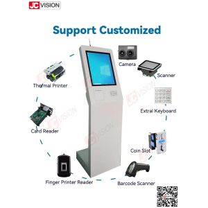 Quality JCVISION Bank Hospital Lobby Queue Management System Ticket Machine Touch Screen for sale