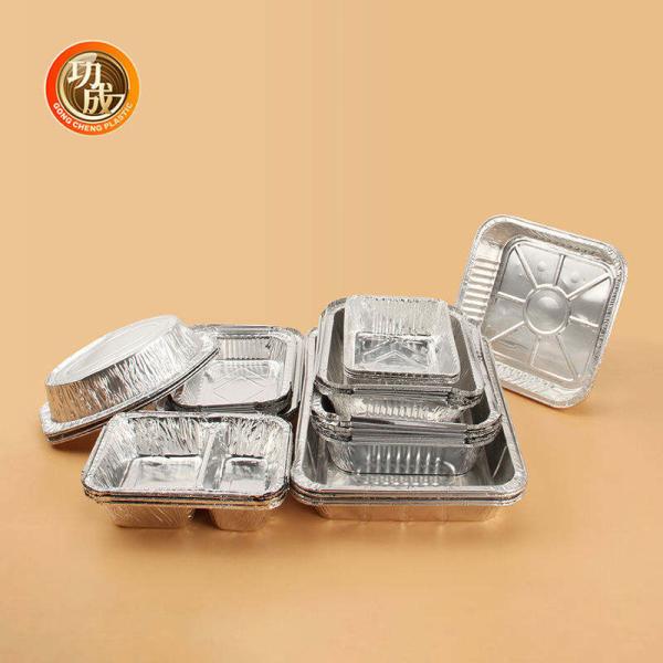 Quality Square Round Aluminum Foil Container Rectangle Foil Trays for sale