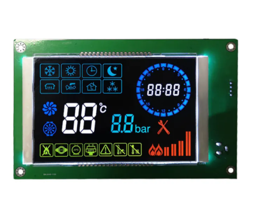 Quality 5.0V High Contrast Chip On Board Color Icons VA LCD Segment Display Module for sale