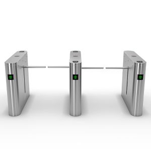 Quality Stainless Steel Drop Arm Turnstile with Infrared Photocell and Wire Drawing for sale