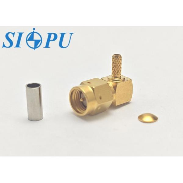 Quality SMA Male RF Coaxial Connector – Right Angle 90°, Compatible with RG316/U Cable for sale