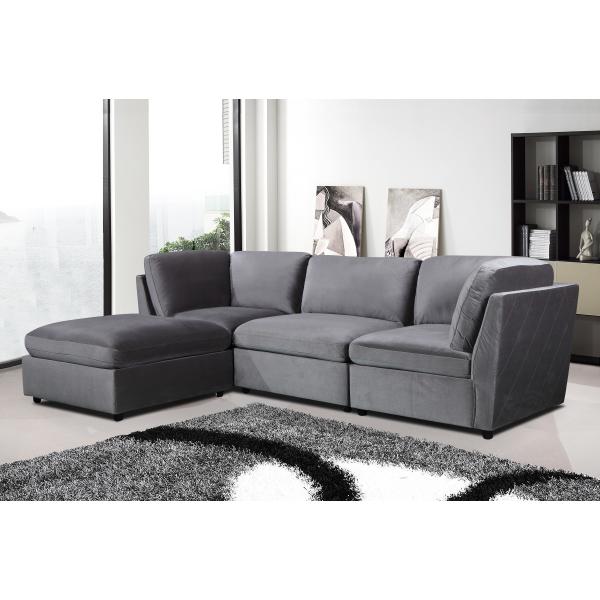Quality Breathable Corner Modular Sofa , Anti Fading U Shaped Modular Sectional for sale