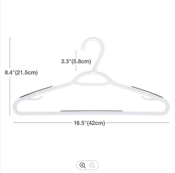 Quality 42cm Non Slip Clothes Hangers , Striped Plastic Hotel Hangers for sale