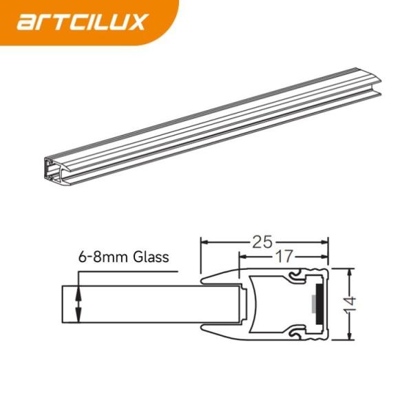 Quality Aluminium Profile Kitchen Induction Strip Light Alloy 14.5mm Width A2103 for sale