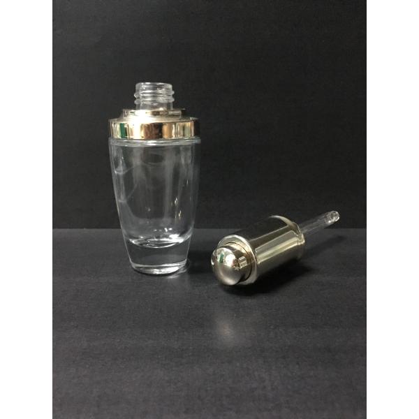 Quality 30ml Glass Essential Oil Bottles Dopper Bottles Cylindrical Skincare Packaging for sale