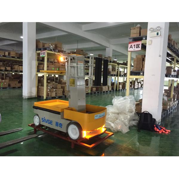 Quality 6m Mast Type Aluminum Self Propelled Elevating Work Platforms Stock Picker 1 Person Allowed with Maintenance-Free Battery for sale