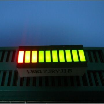 Quality Yellow 10 LED Light Bar with 10 Segment LED Display in Compact 25.4 x 10.1 x 7 for sale