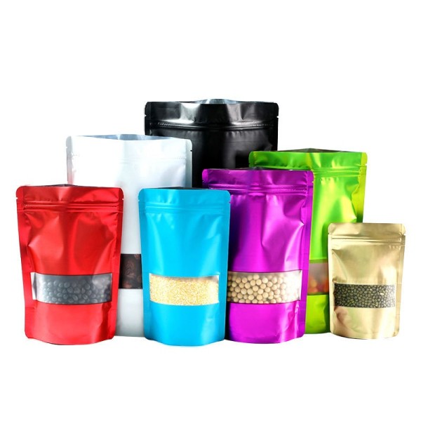 Quality Aluminum Foil Mylar Bags with Zipper for Custom Food Packaging and Storage Needs for sale