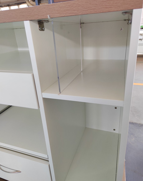Quality Adjustable Shelf Retail Counter Desk With Lockable Drawer For Checkout for sale