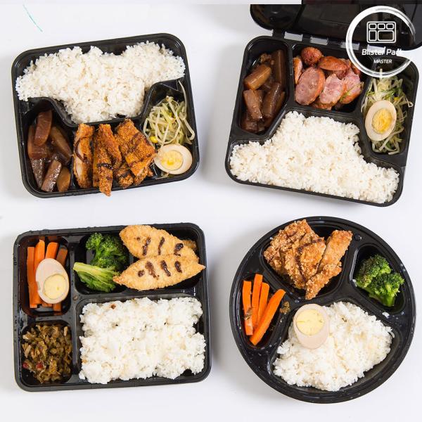 Quality Plastic Takeaway 4 Compartment Take Out Containers For Restaurants for sale