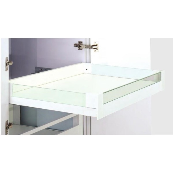 Quality 270-550mm Length Tandem Full Extension Drawer With Glass Side & Front Panel for sale