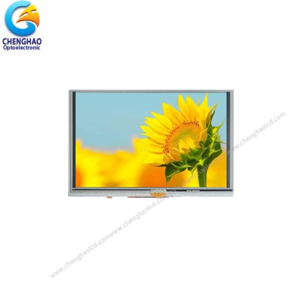 Quality 5" WVGA Small Color LCD Display Wide Temperature With Resistive Touch Panel for sale