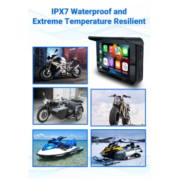 Quality Universal Fitment Motorcycle GPS Navigation with Waterproof Screen and Carplay for sale