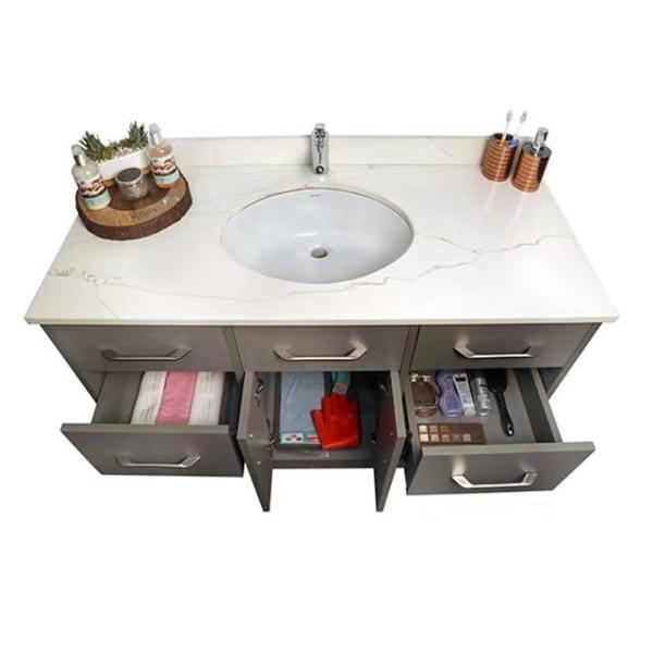 Quality Economic Hotel Room Cabinets Modern Bathroom Vanity Cabinets Marble Facet for sale
