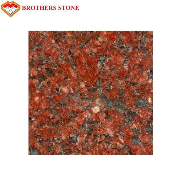 Quality Polished Flamed Granite Stone , India Imperial Flower Red Granite Slab for sale