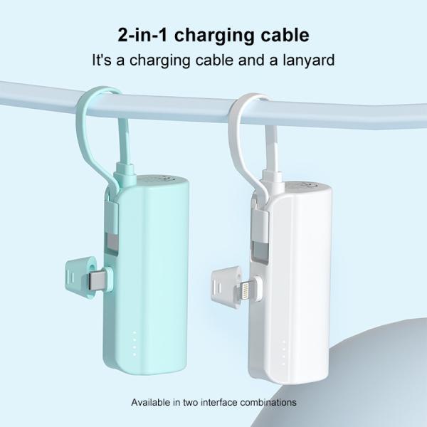 Quality Compact ABS Black Lithium Polymer Tail Plug Powerbank 5V/2.1A Charging Solution for sale