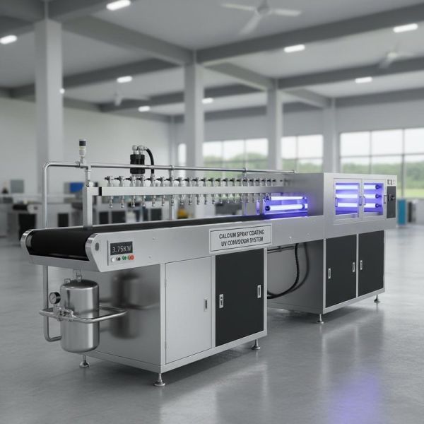 Quality Calcium Spray Coating Machine / Uv Conveyor Systems 1800mm Length 3.75KW for sale