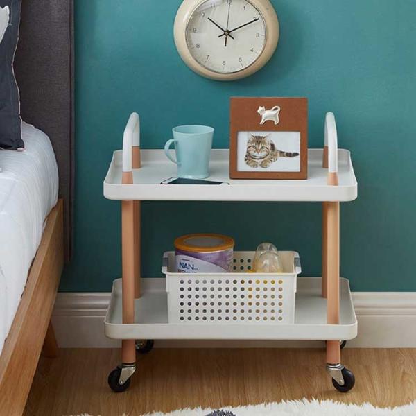 Quality 3 Tier Bathroom Kitchen Storage Cart With Wheels Plastic PP for sale