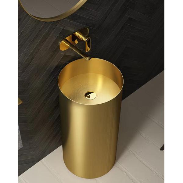 Quality Luxury Metal Sink Pedestal , Freestanding Pedestal Basin Stainless Steel 304 for sale