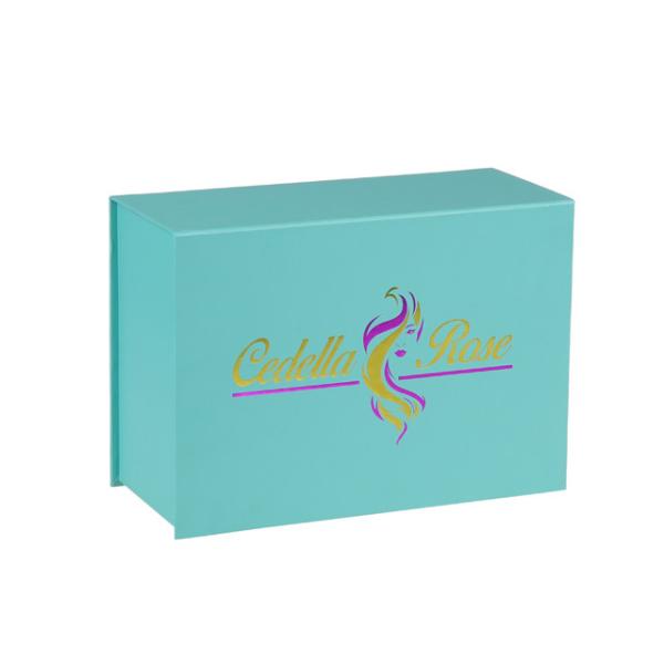 Quality Custom Logo Print Magnetic Box Hair Extension Bundle Box with Customized Design for sale