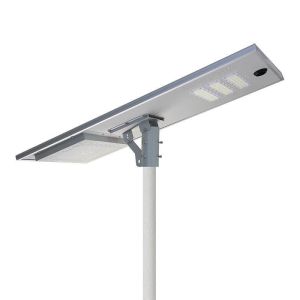 Quality 100W/18V 8-10m Silver Gray Solar Street Light With 3~5 Nights Badkup Time for sale