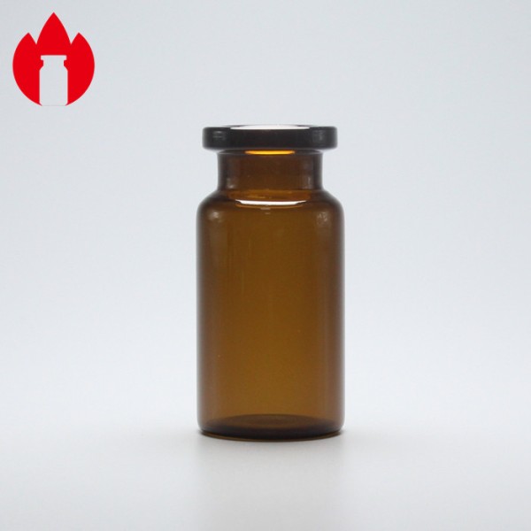 Quality 8ml Amber Tiny Premium Medicine Soda Lime Glass Bottle Vial Container for sale
