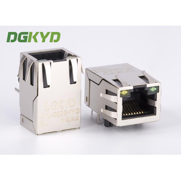 Quality Single Port Tab Up 100 BASE Magnetic RJ45 Jack Module With LEDS for sale