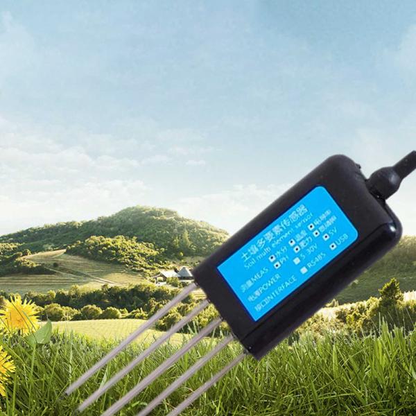 Quality 7 in 1 All-in-One Soil Moisture Temperature EC PH Sensor Probe for Planting for sale