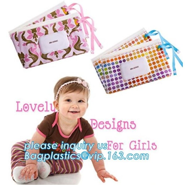 Quality Colorful printing eva wet baby tissue paper bag, Customized EVA eco-friendly baby tissue gusseted wet wipes packaging ba for sale