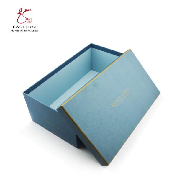Quality Blue Skincare Personalized Cardboard Boxes	Shoes Gift Packing With Logo for sale