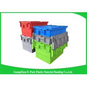 Quality Industrial Plastic Attached Lid Containers , 600*400mm Assorted Height for sale