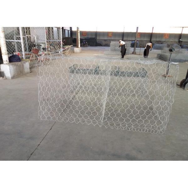 Quality Galvanized Metal Gabion Cage 2x1x1m with 80x100mm Hexagonal Mesh for sale