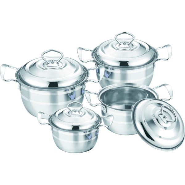 Quality Elegant Design Kitchen Cookware Sets Silver Color Strong And Immune To Rust Durable for sale