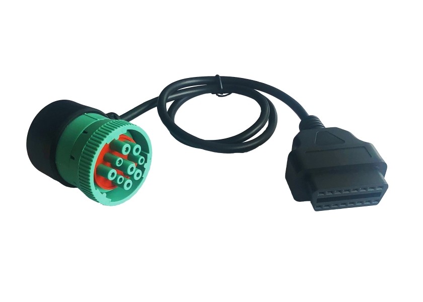 Quality Female Type 2 J1939 To OBD2 Adapter Endurable Overmolded PVC Injection for sale