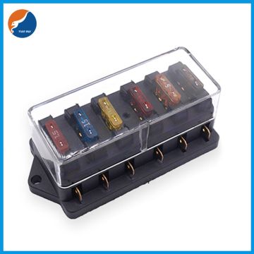 Quality 30A 32V Fuse Blocks 115.5x53x42mm 6 Way Blade Fuse Box For Automotive for sale