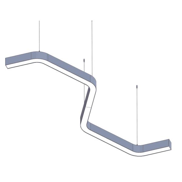 Quality Customized LED Curved Light 60W 3000lm-10000lm Curved Led Ceiling Light for sale