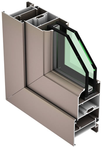 Quality Customized Colors Aluminium Windows Profiles Double Glazed Heat Insulation for sale
